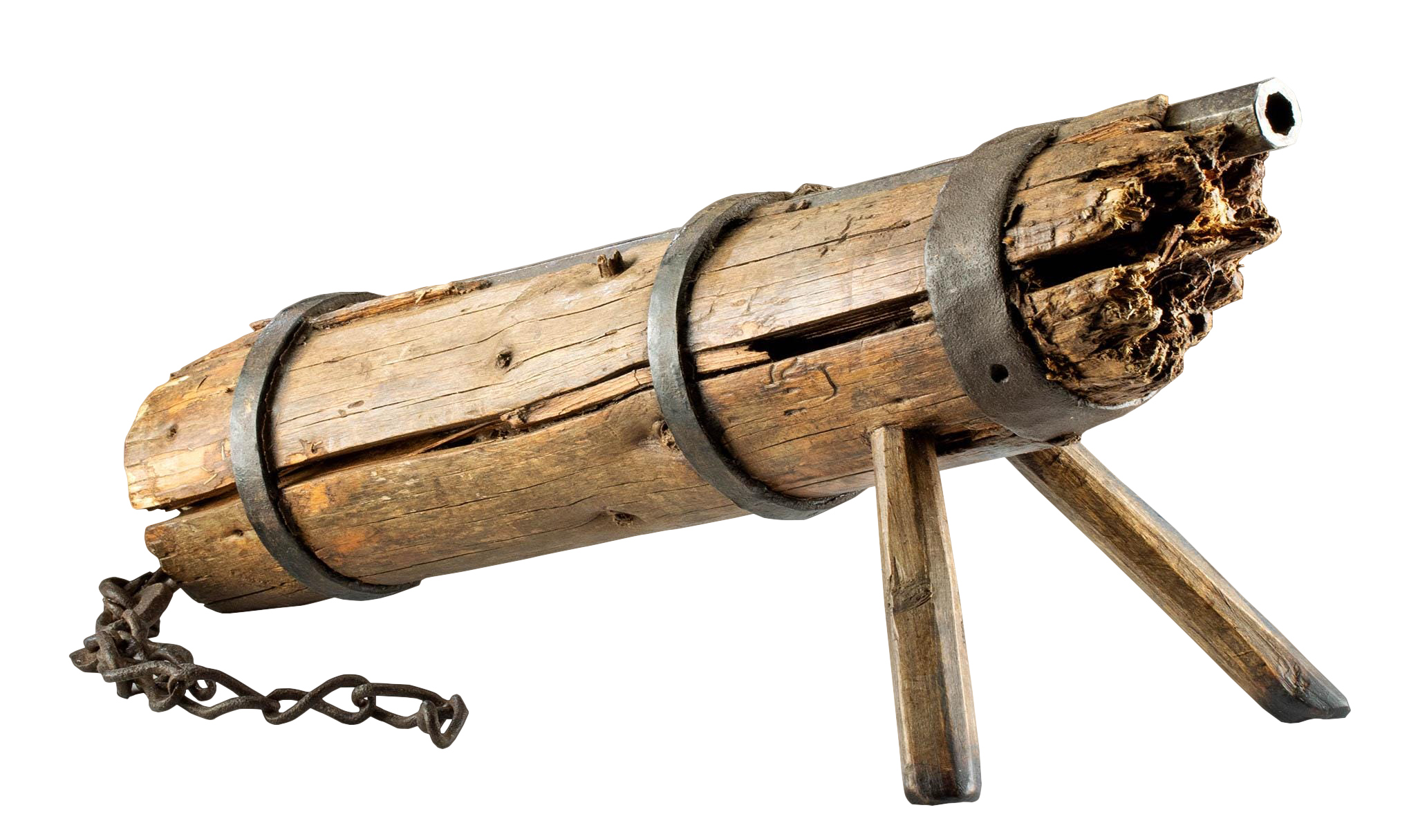 Rare Mid-15th C. German Steel Wall Gun w/ Wood Carriage - Auction Daily