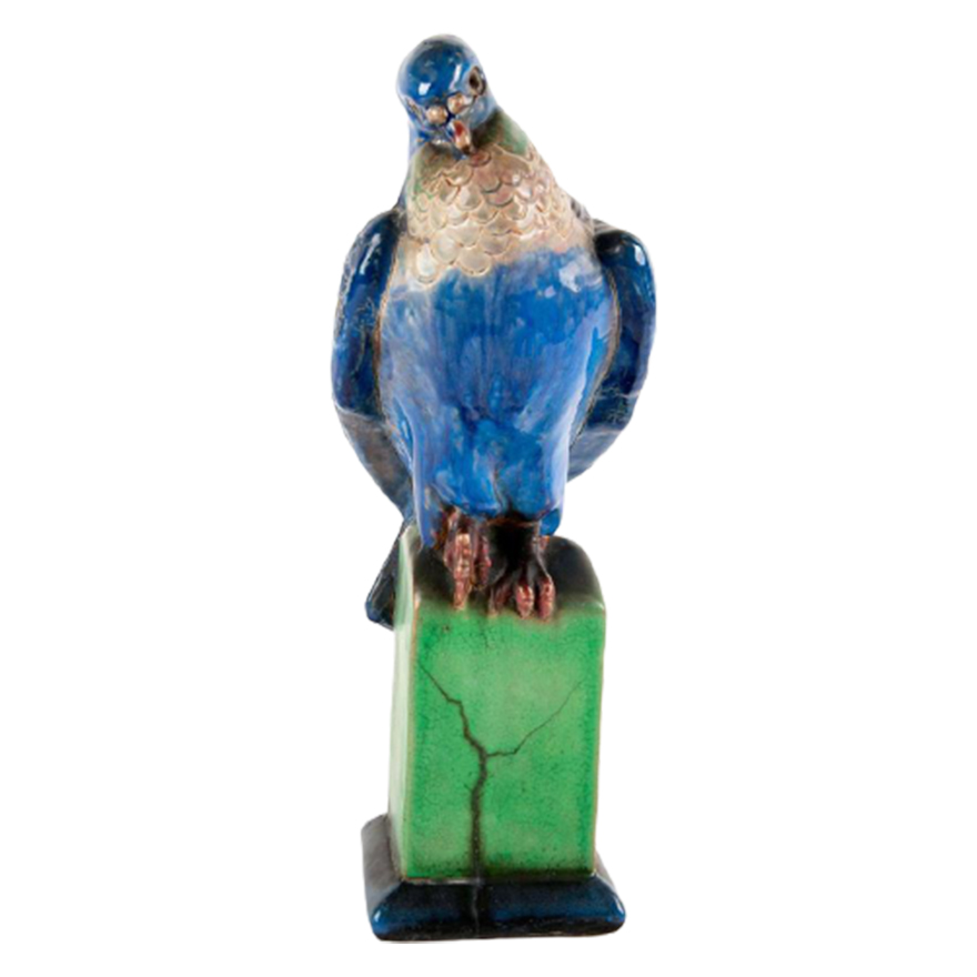 Doulton Lambeth Gilbert Bayes Washing Post Bird Finial - Auction Daily