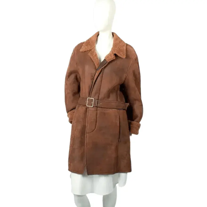 Men's Brioni For Neiman Marcus Size Medium Leather Shearling Coat ...