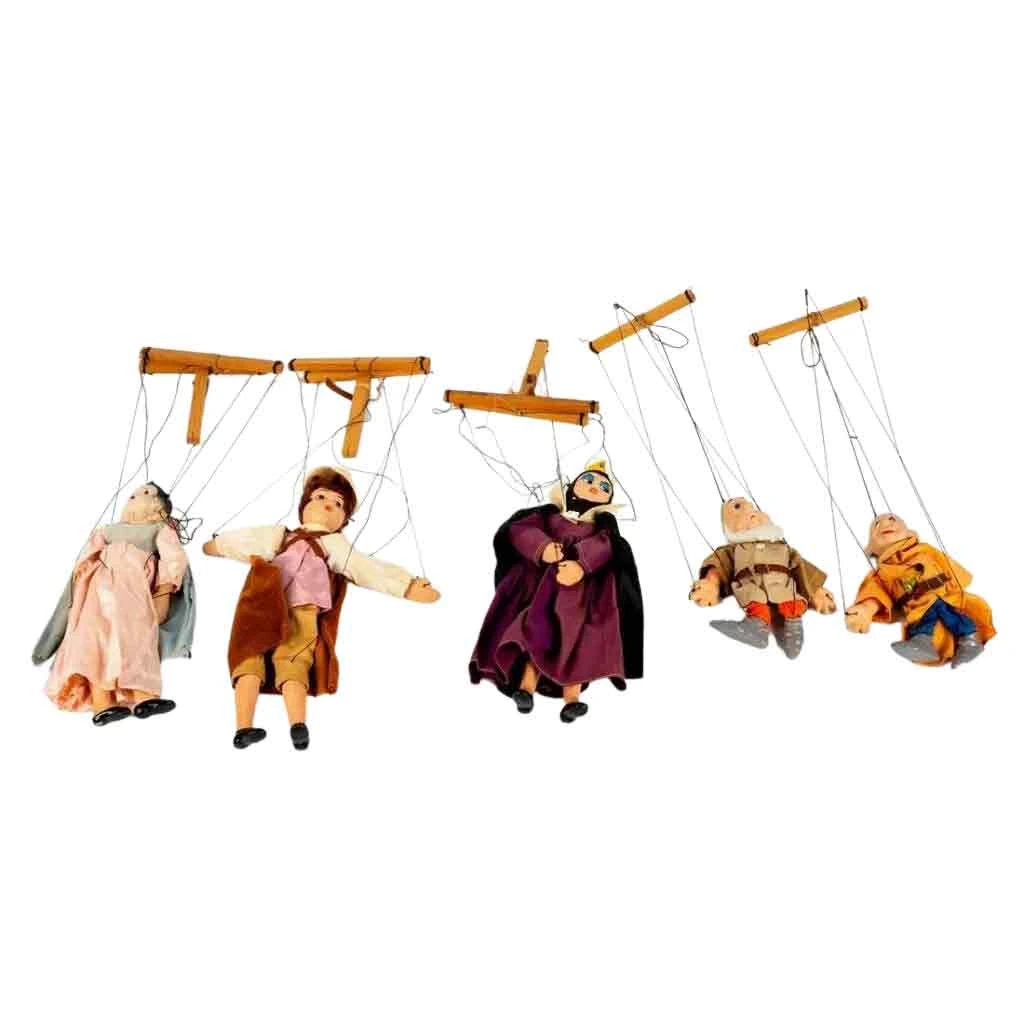 Madame Alexander Snow White and The 7 Dwarfs Marionette Set - Auction Daily