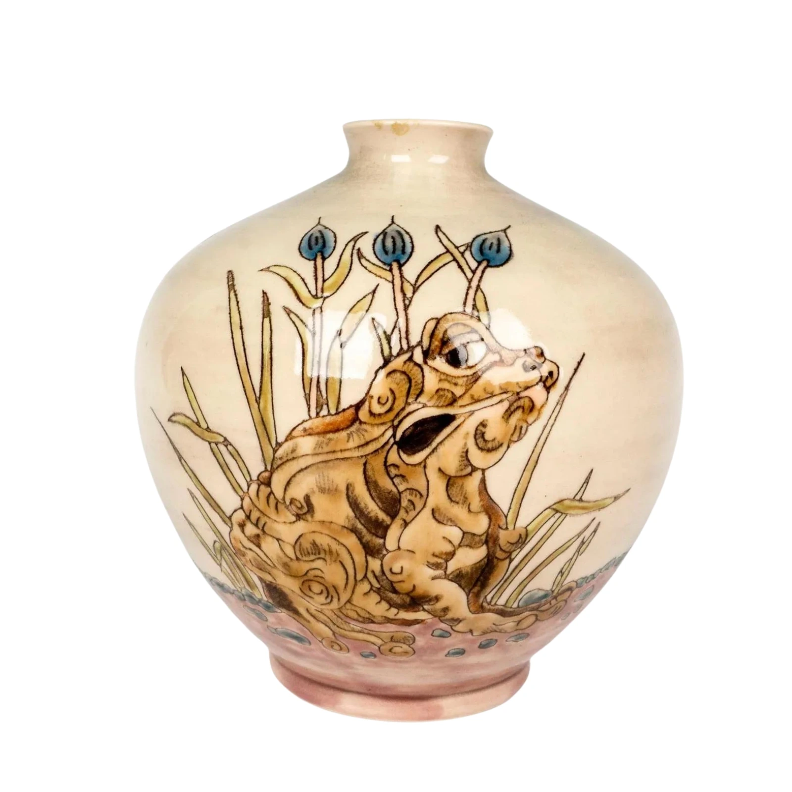 Andrew Hull for Cobridge Stoneware Trial Frog Vase - Auction Daily
