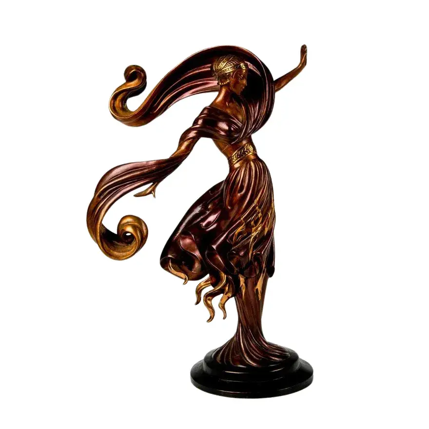 Erte (French, 1892-1990) Bronze Sculpture, Flames of Love - Auction Daily
