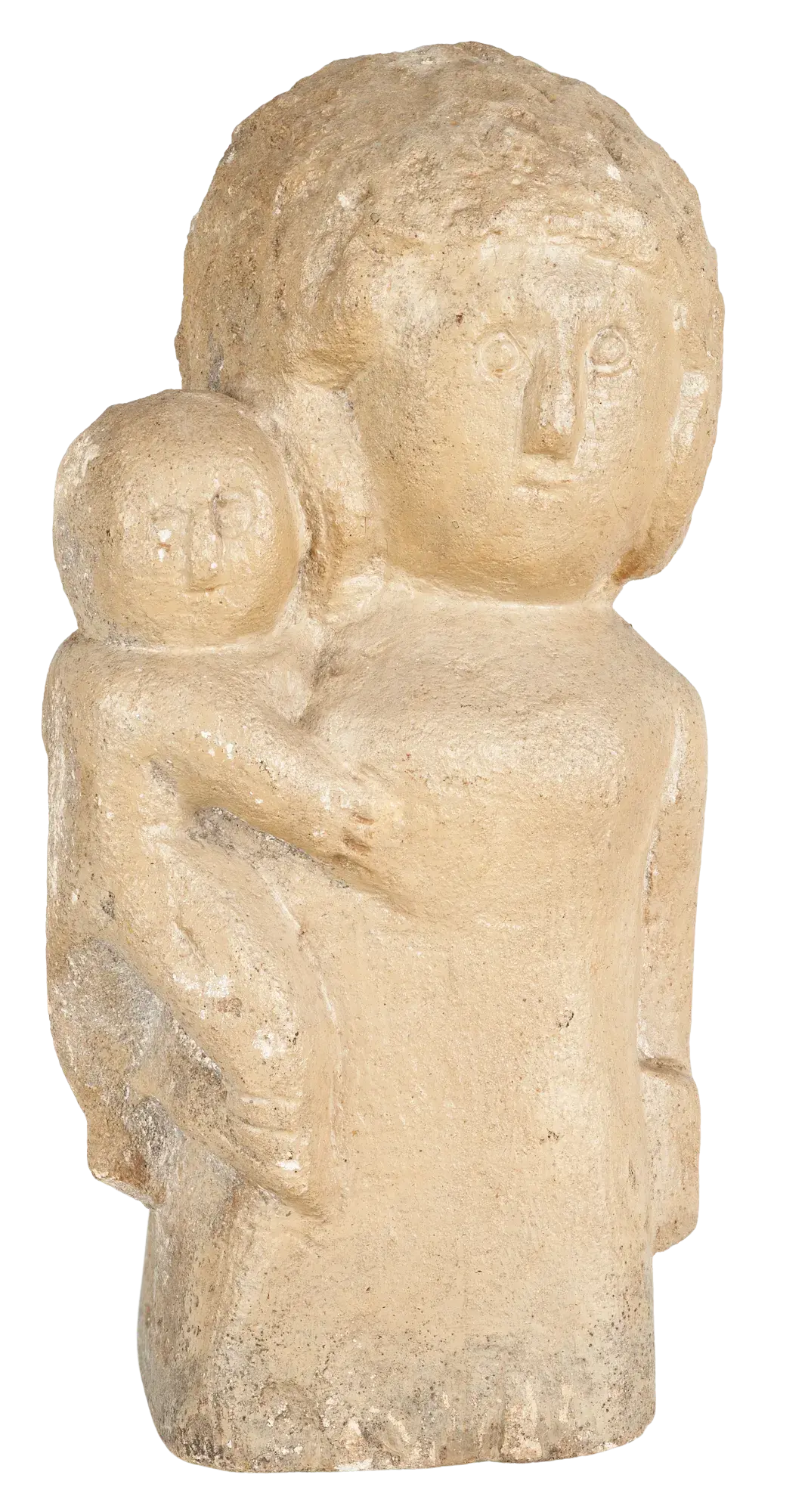 William Edmondson Sculpture, Mother and Child - Auction Daily